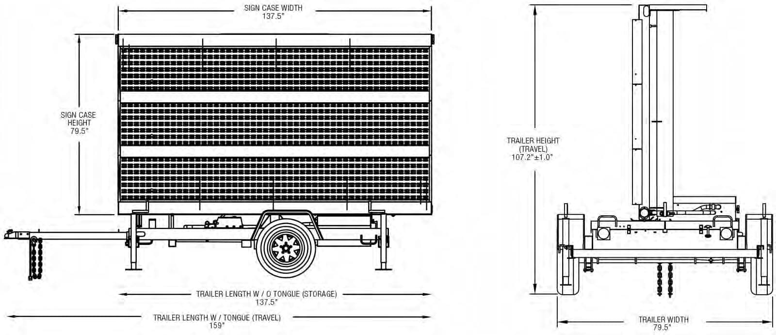8' x 12' Message Sign - Line Matrix - CMS-T332 - MS Foster