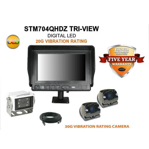 RearView Systems Ultra Heavy Duty 7" Three Camera Kit - MS Foster