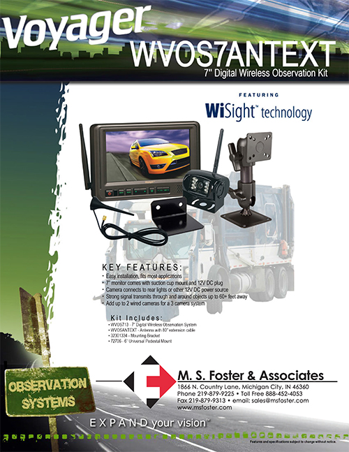 Voyager® Monitoring Systems | Backup Safety, Tilt Cameras | M.S. Foster ...