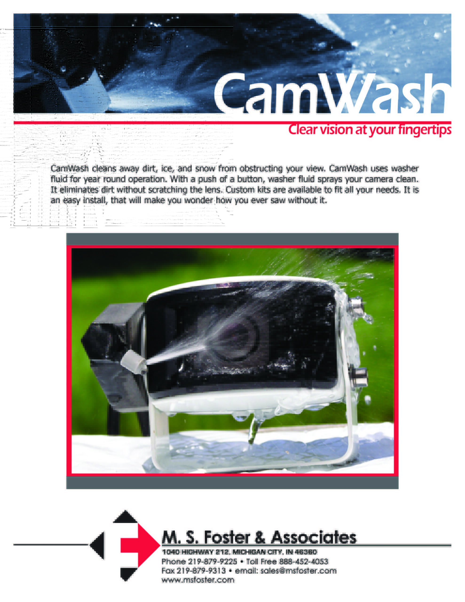 CamWash: Vehicle Camera Washing System (High Pressure Fluid Only System ...