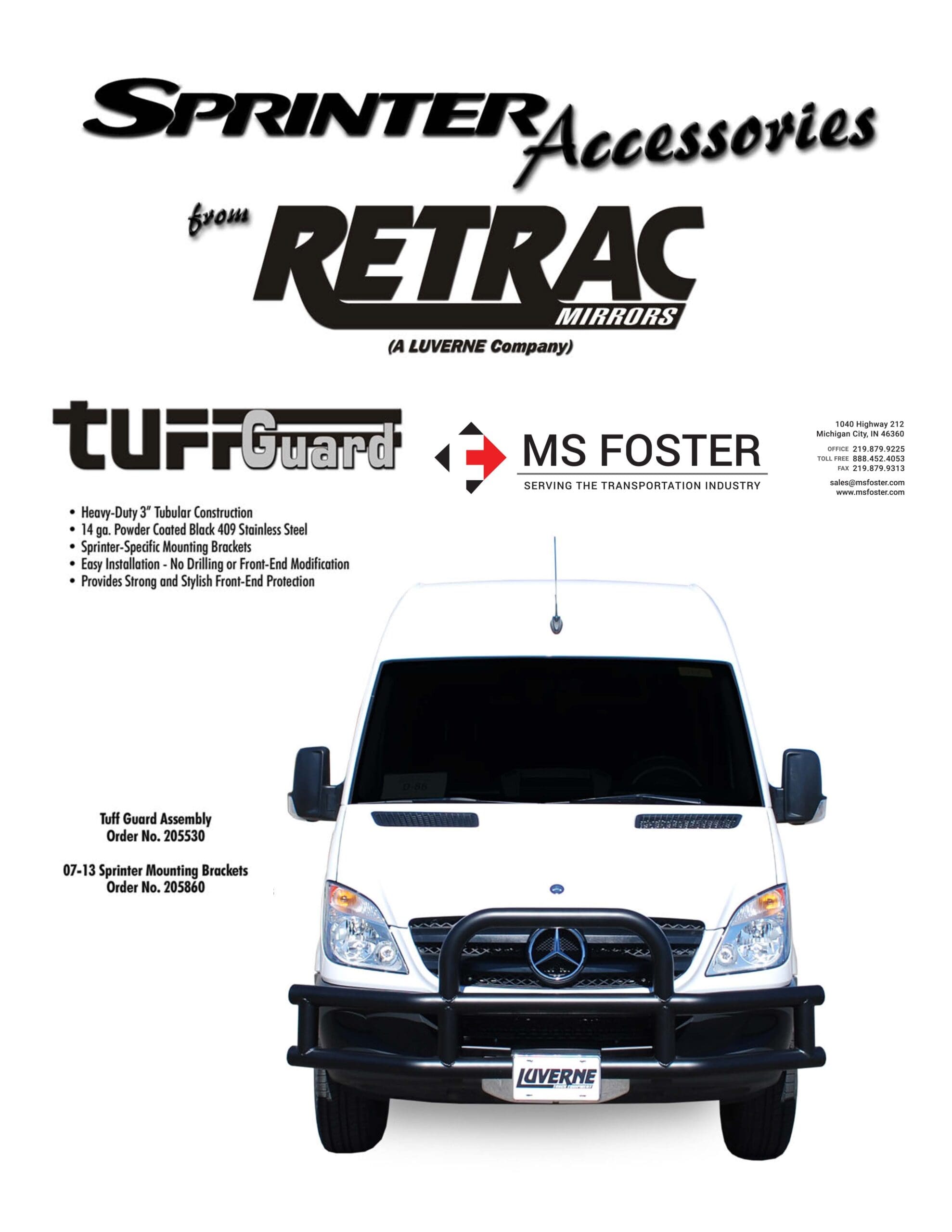 RETRAC Truck Mirrors & Grille Guards - MS Foster